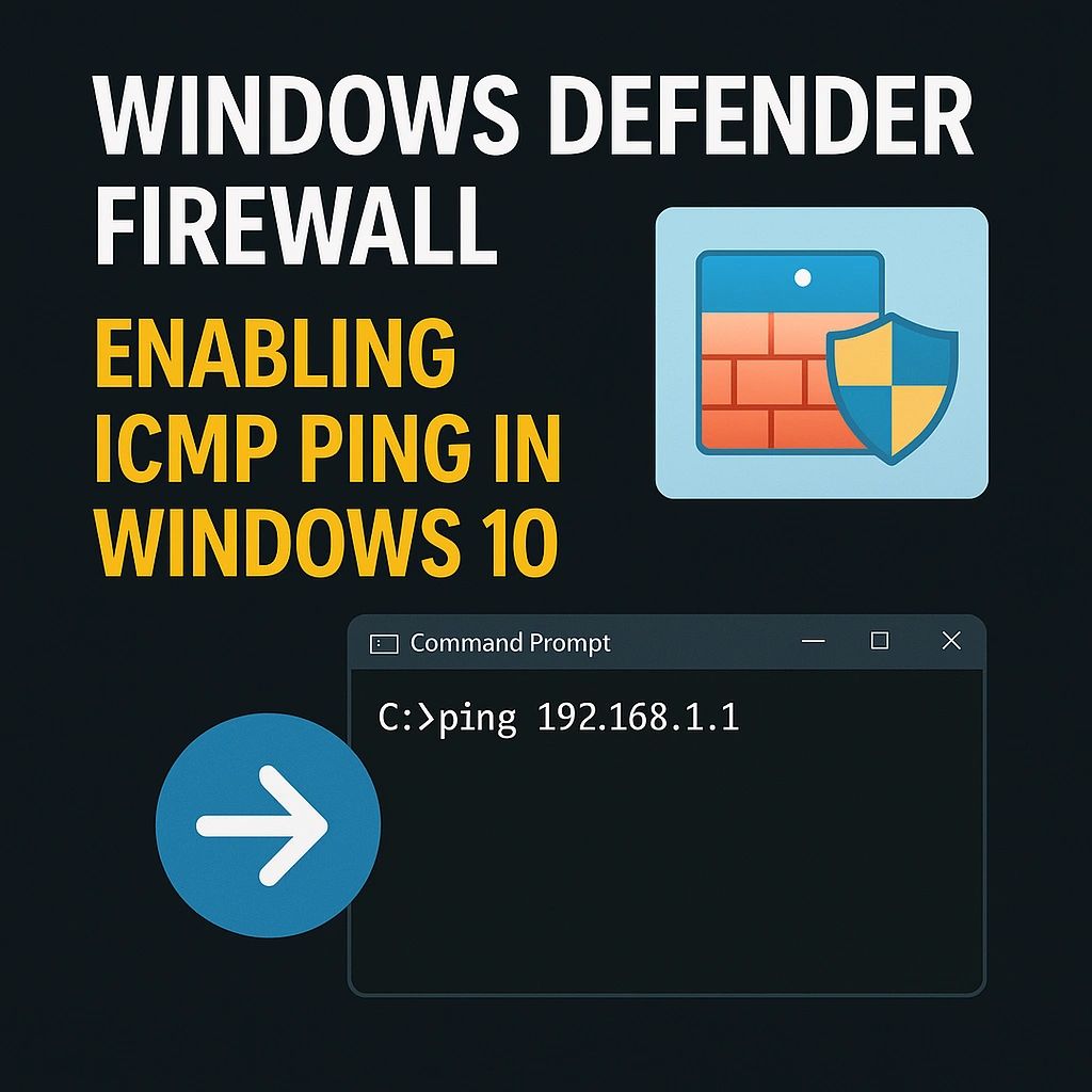 Windows Defender Firewall: Enabling ICMP Ping in Windows 10